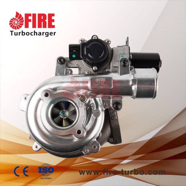 CT16V Turbo 17201-0L040 Toyota Landcruiser Turbo With KZN130 1KD-FTV Engine